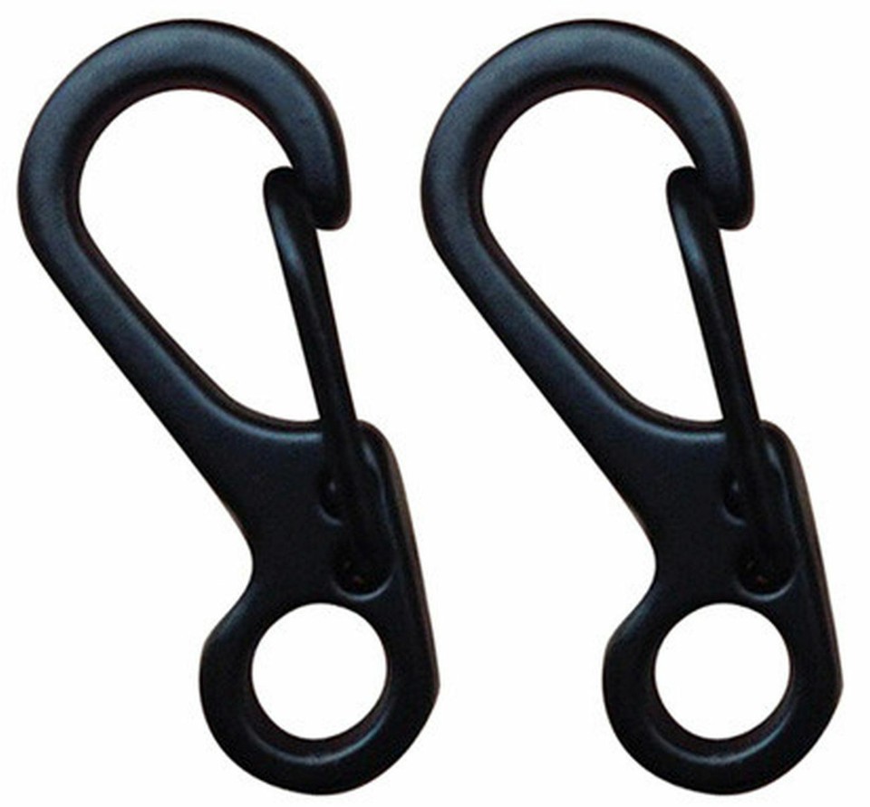 Black, Silver, Grey CARABINER CLIP small key chain SNAP HOOK keyring ...