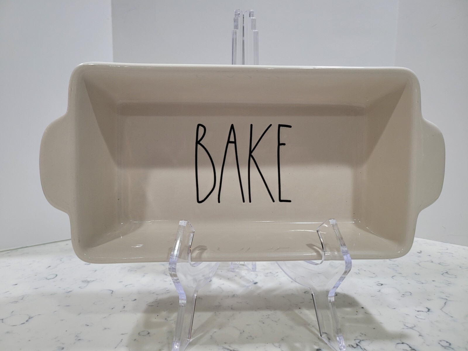 Rae Dunn Bakeware Bake Loaf Dish large lettering farmhouse style font ...