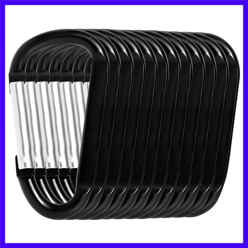 Heavy Duty Locking Carabiner Clip D Ring Spring Snap Key Chain Hook ...