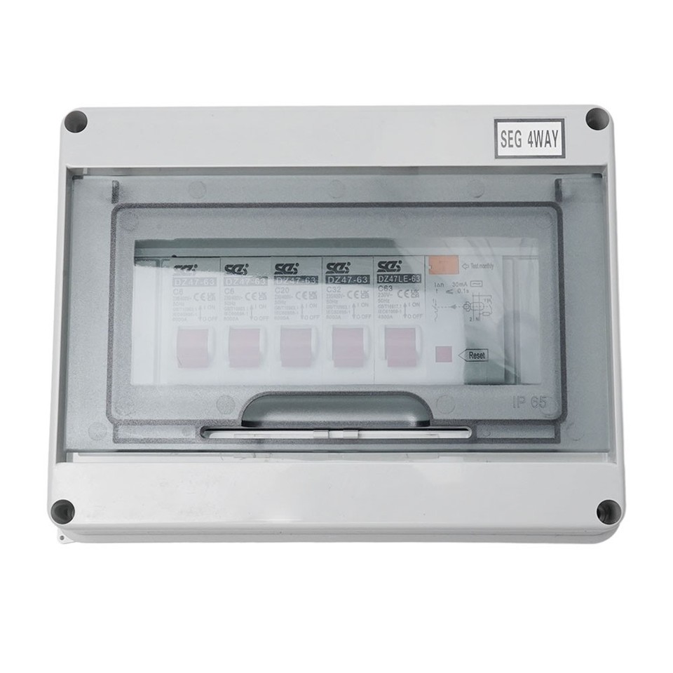 Wall Mount Fuse Box Consumer Unit Garage Shed Garage Grey M3/RCD Shed ...