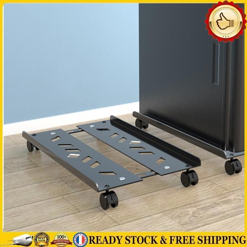Heavy-Duty PC Tower Stand with Rolling Caster Wheels Adjustable PC ...