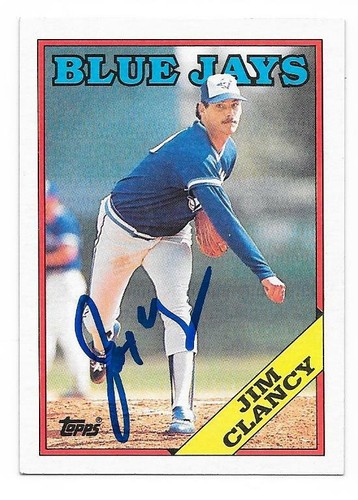 JIM CLANCY 1988 TOPPS AUTOGRAPHED SIGNED # 54 TORONTO BLUE JAYS | eBay
