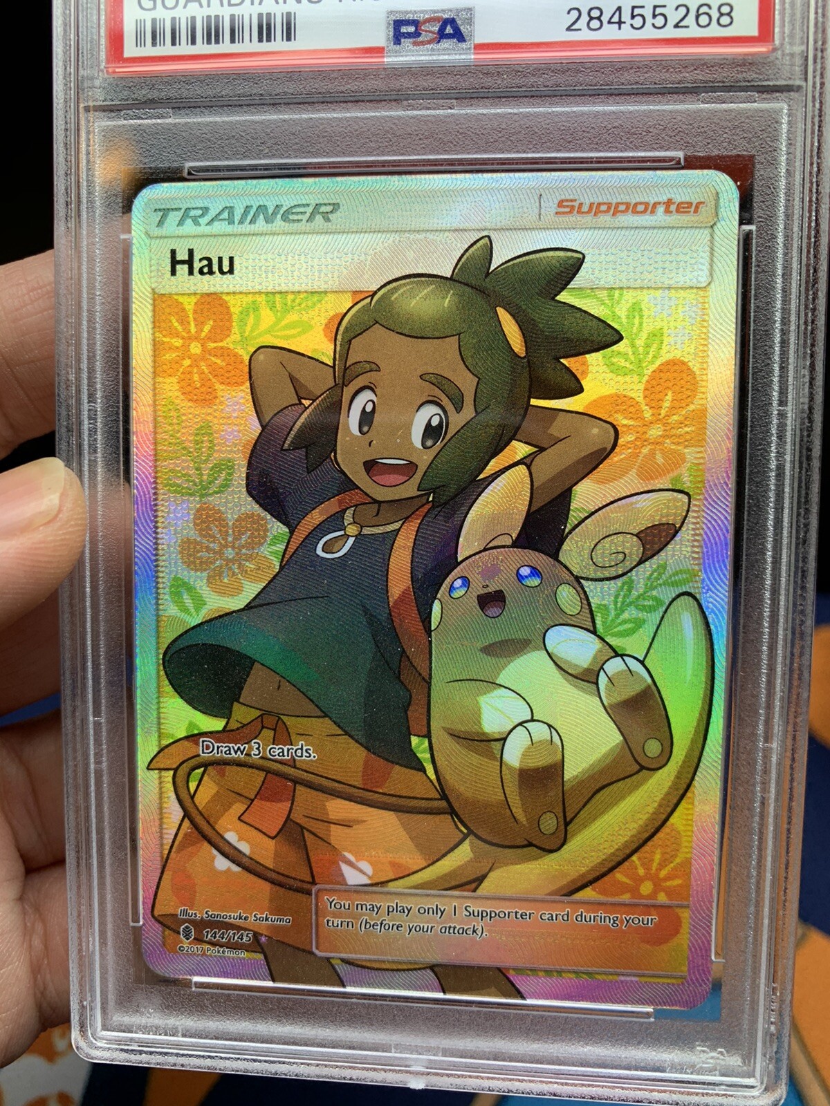 Holo Shift Misprint Error Pokemon Full Art Hau Trainer 144 Raichu Card ...