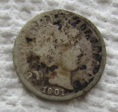 1901-S Barber Silver Dime Rare Key Date San Francisco S Mint Good ...
