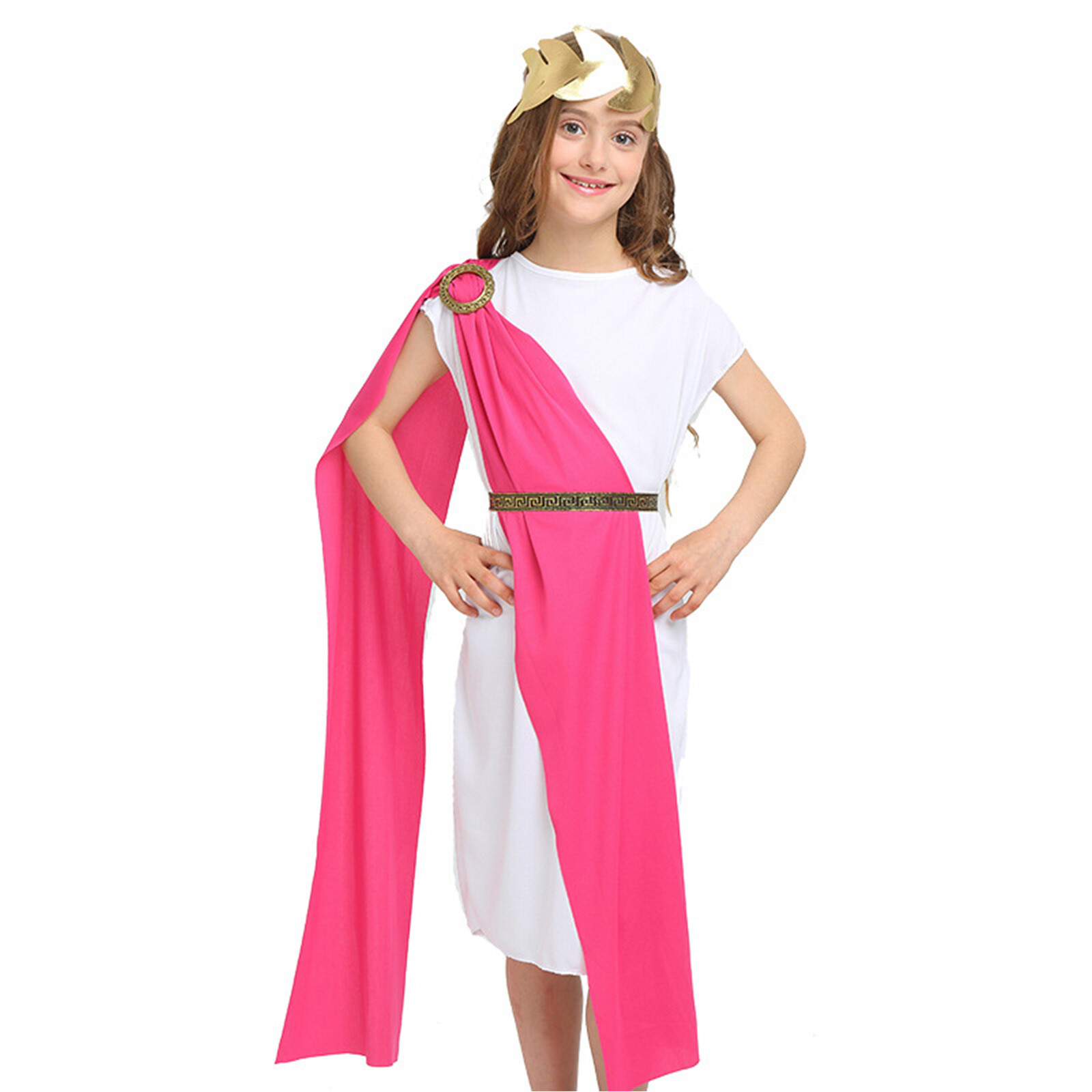 Kids Grecian Roman Toga Halloween Cosplay Ancient Greek Aphrodite ...