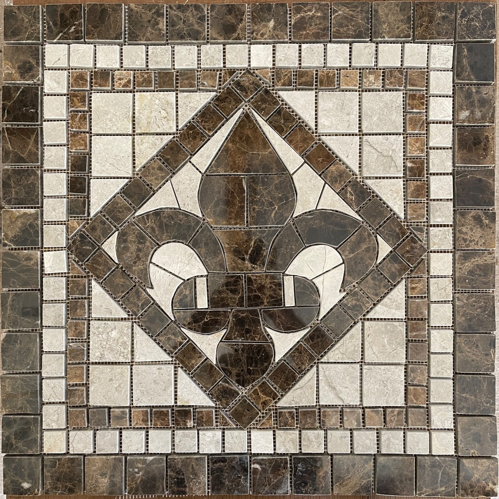 Fleur dis Lay Mosaic Marble Medallion Floor Backsplash Handmade Art ...