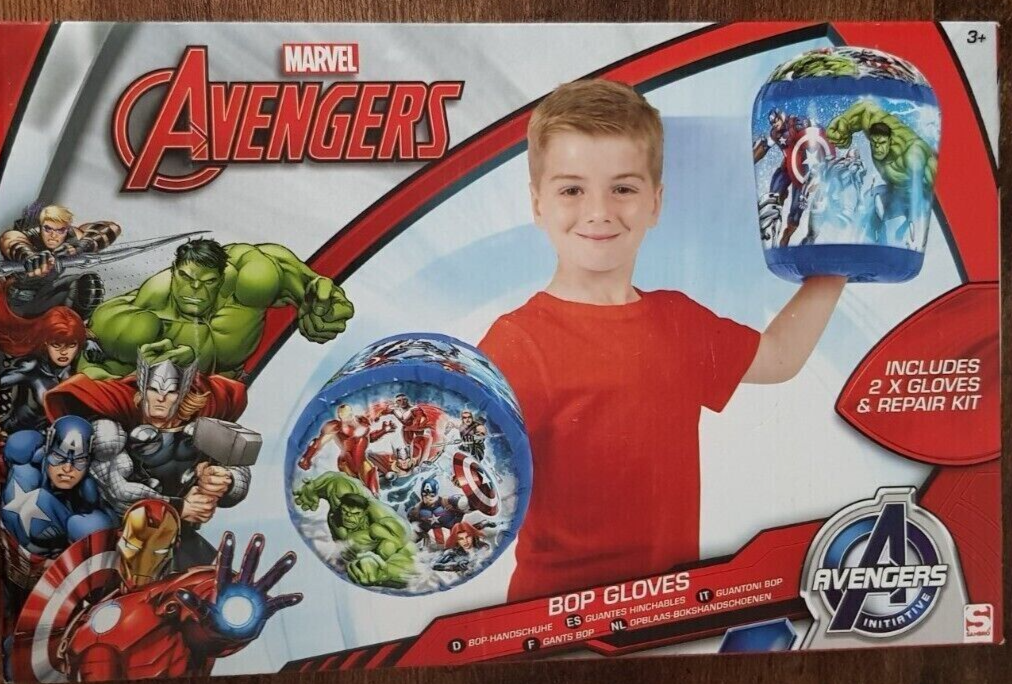 Marvel Avengers Bop Gloves Heroes 2 Piece Set Thor Hulk Iron Man ...