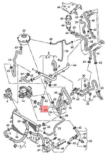 Genuine VW Coolant Hose With Coolant Regulator 7E0122096K | eBay