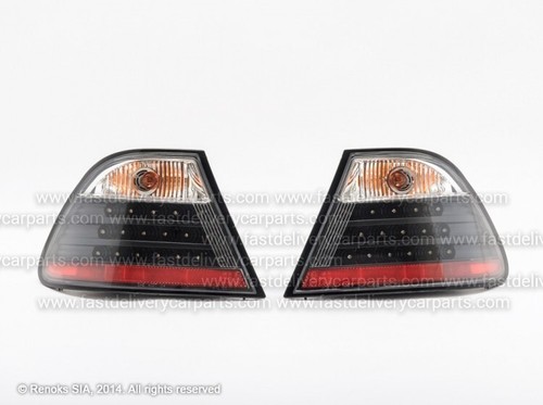 BMW 3 E46 1998- 2001 COUPE TAIL LAMP LED BLACK SET E APPROVED | eBay