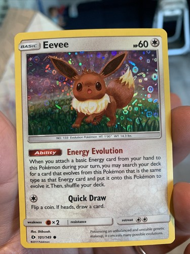 Pokémon TCG Eevee Sun & Moon Base Set 101/149 Holo Promo | eBay