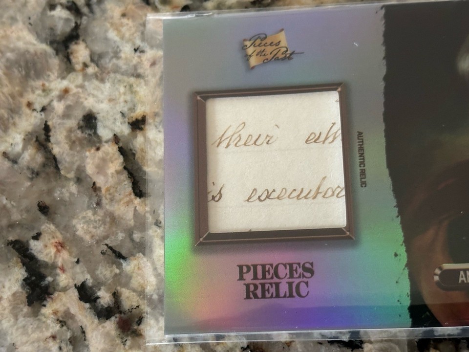 ANDREW JACKSON AUTHENTIC HANDWRITTEN RELIC CARD PIECES OF THE PAST | eBay