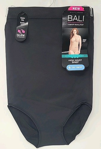 Bali Womens Glide Seamless Firm Control High Waist Brief DF0052 Black ...
