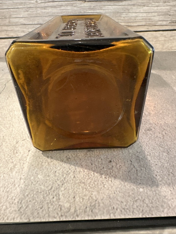 Antique 1800s Electric Bitters Glass Bottle Puce Amber Handtooled ...