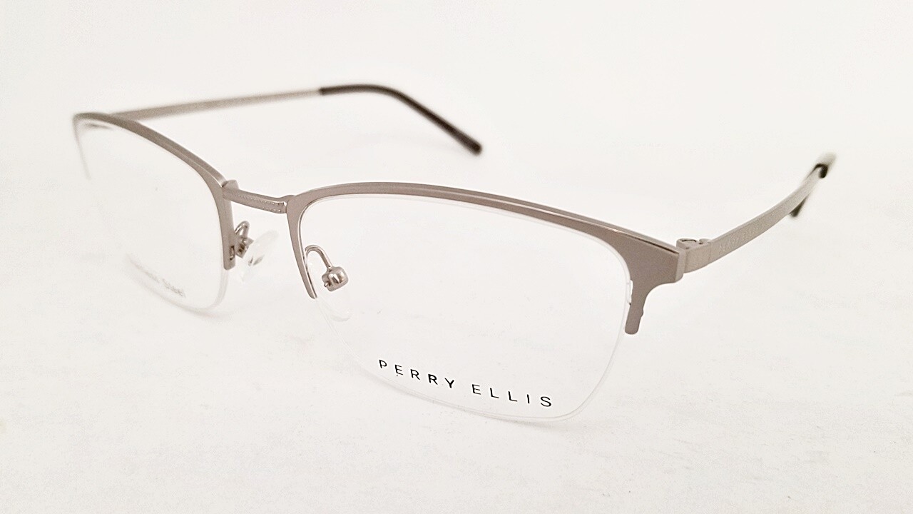 PERRY ELLIS PE 360 eyeglasses Frame Satin Silver 51mm MEN Half Rimless ...