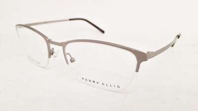 PERRY ELLIS PE 360 eyeglasses Frame Satin Silver 51mm MEN Half Rimless ...