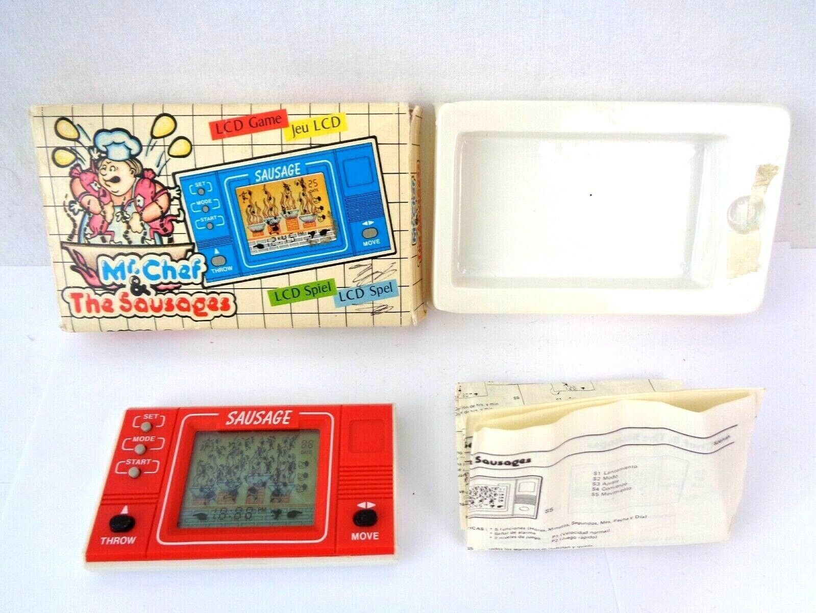 Mini Arcade Mr Chef & The Sausages LCD Handheld 1980s Game & Watch ...