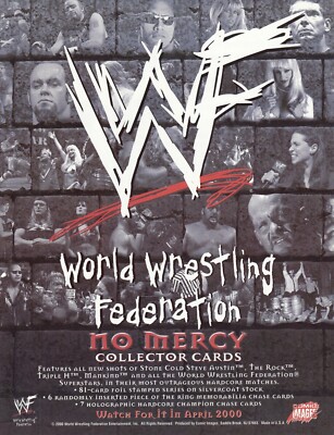WRESTLING WWF NO MERCY 2000 COMIC IMAGES PROMO PROMOTIONAL SALE SELL ...