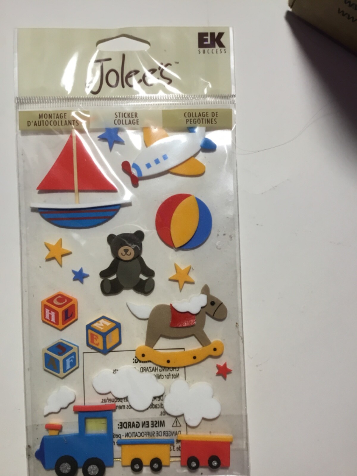Jolee’s Boutique Sticko Scrapbook Stickers Baby Toys #SPJH003 train ...