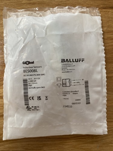 BALLUFF INDUCTIVE SENSOR BES008L BES M18MI-PSC80B-S04G NEW BAGGED ...