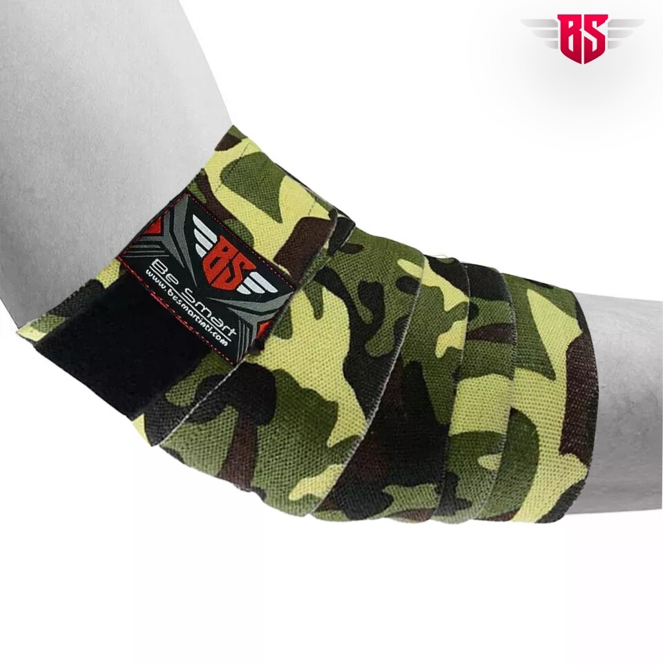 HEAVY DUTY ELBOW SLEEVES SUPPORT WRAPS STRAPS GYM POWER WEIGHT LIFTING ...