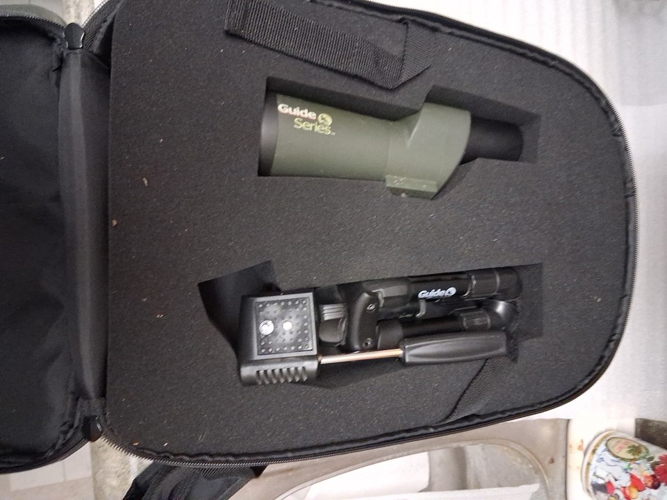 Guide Series GMWT-5 Spotting Scope w/ Tripod & Backpack Carrying Case ...
