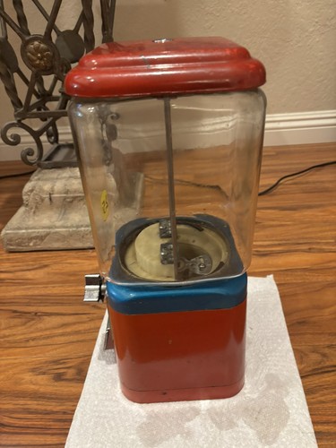 Vintage Oak Acorn 8 Lb Glass Globe Gumball Vending Machine with Key | eBay