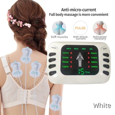 1 Set Electrical Muscle Relax Stimulator Massager Therapy Machine Pain ...