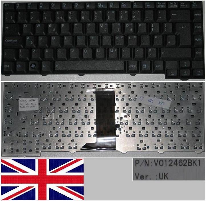Keyboard qwerty UK ASUS F3 F2 T11 (F3JC,F3JM-1A,F3JP) V012462BK1 Black ...