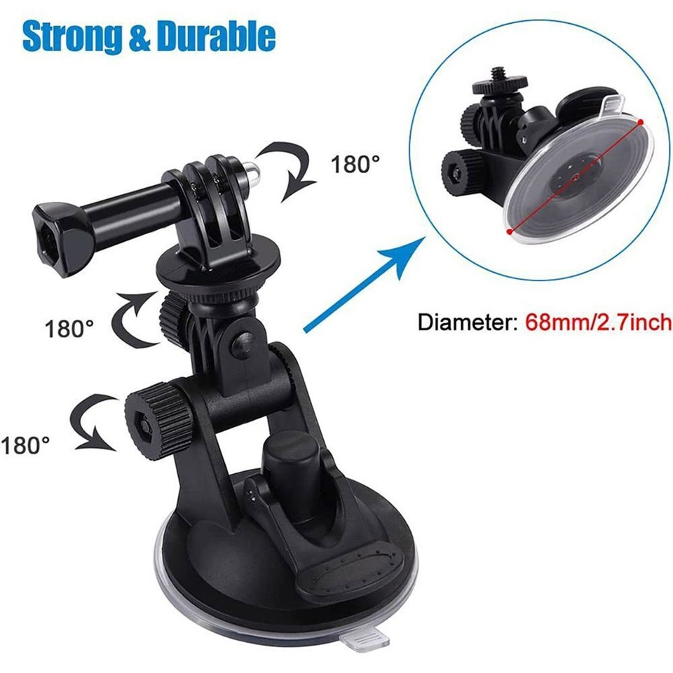 Windshield Suction Cup Car Mount Action Camera Bracket For GoPro Hero ...