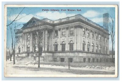 Fort Wayne Indiana IN, Public Library Building Unposted Vintage ...