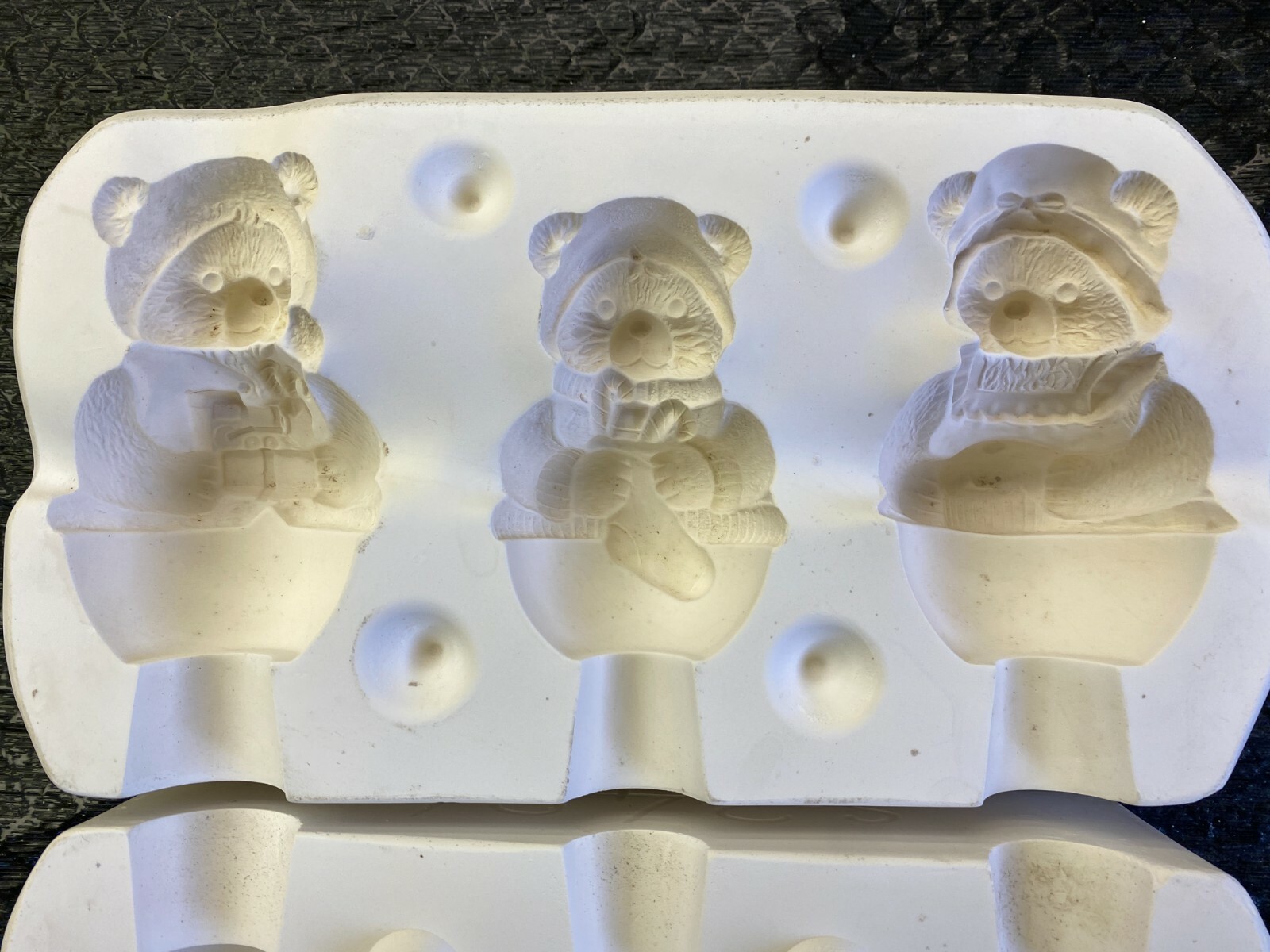 VINTAGE SCIOTO CERAMIC MOLD #2496 3 BEARS ROLY POLY ORNAMENTS | eBay