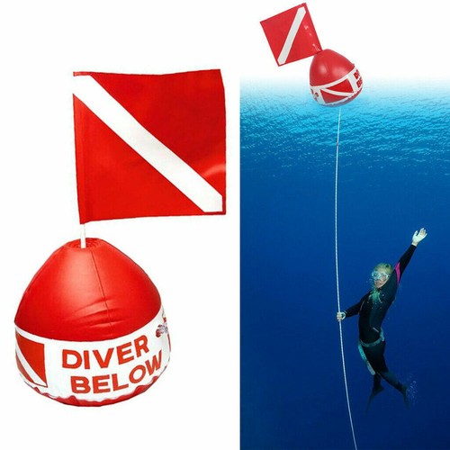 Durable Red Diver Below Inflatable Buoy w/ Flag - Regulation Size ...