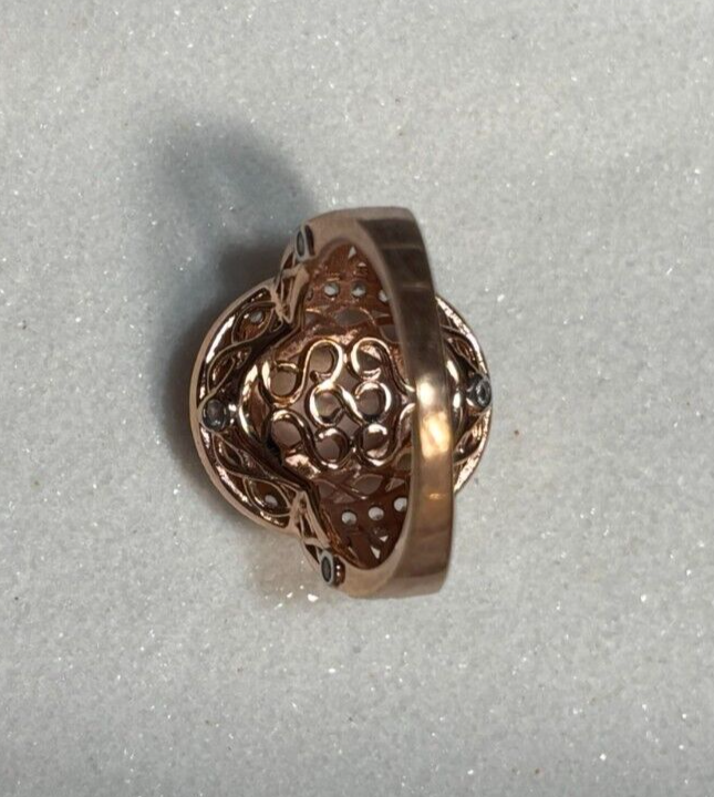 NYC 11/Chuck Clemency 1.33 ctw morganite & white zircon rose vermeil ...