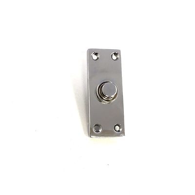Solid Polished Chrome Victorian Door Bell Chime Push Button Press ...