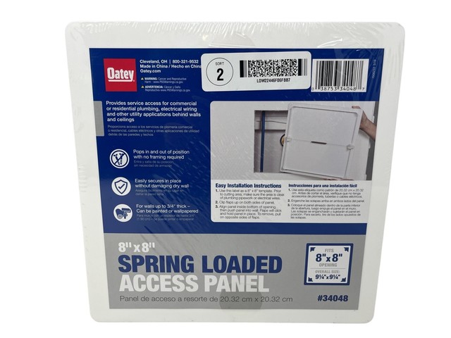 Oatey 34053 8x8 in Spring Loaded Access Panel White for sale online | eBay