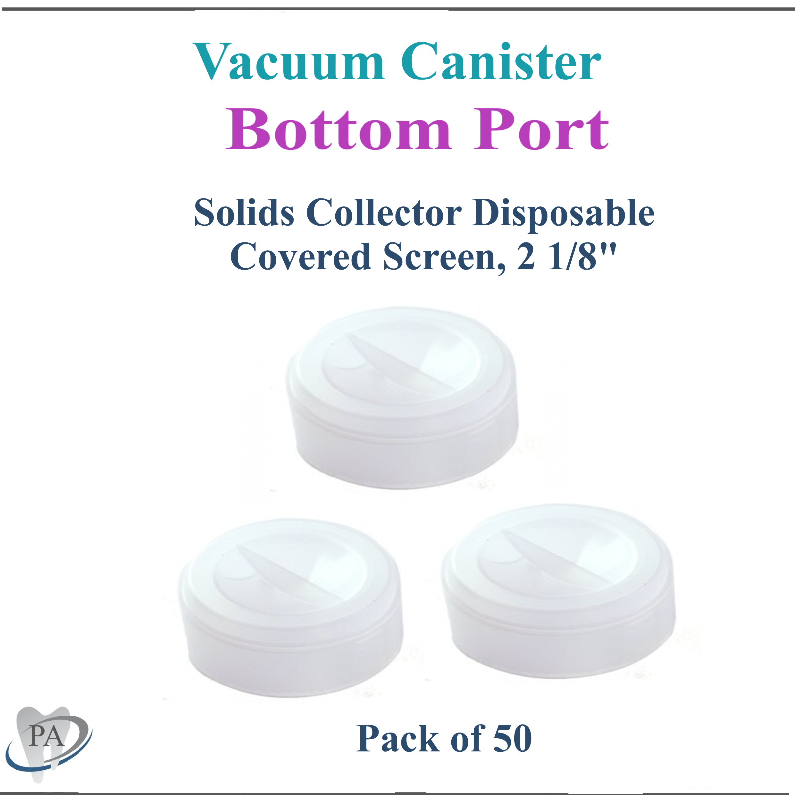 Dental Evacuation Vacuum Screen 2-1/8" or 1-7/8 Diametr, Closed vacuum ...