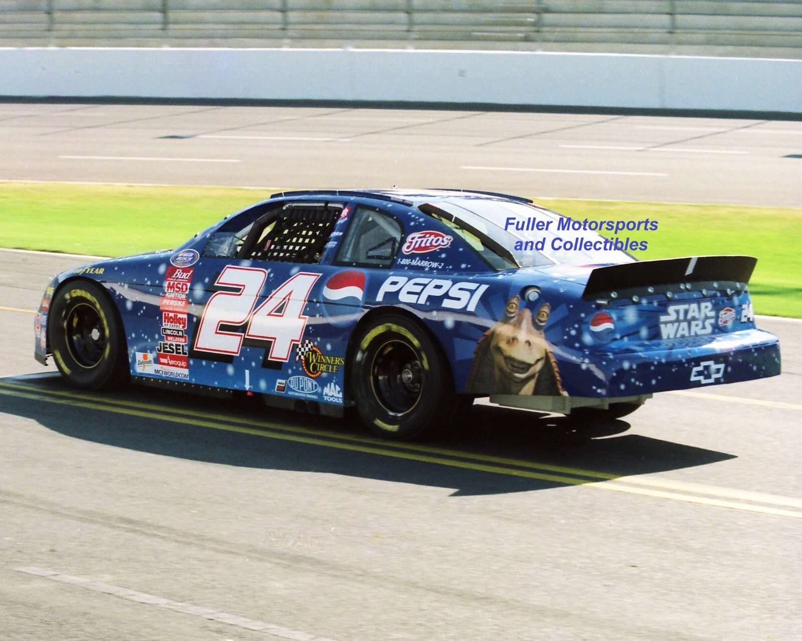 JEFF GORDON STAR WARS JAR JAR BINKS #24 NASCAR BUSCH SERIES 1999 8X10 ...