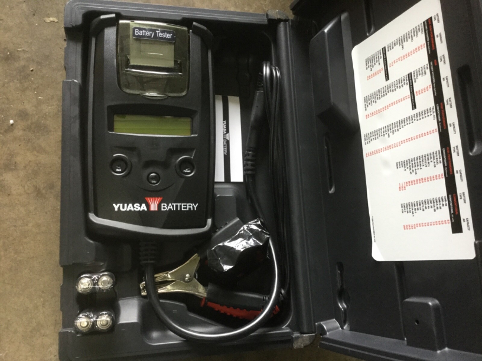 Yuasa - YUA00BTY01P - Battery Tester with Printer for sale online | eBay