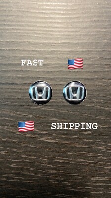 NEW HONDA 2pcs 14mm Circular Key Fob Emblem 3M Sticker Decal Logo ...