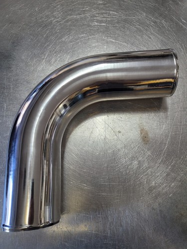 5" inch OD 90 degree Bend Universal Aluminum Intercooler Intake charge ...