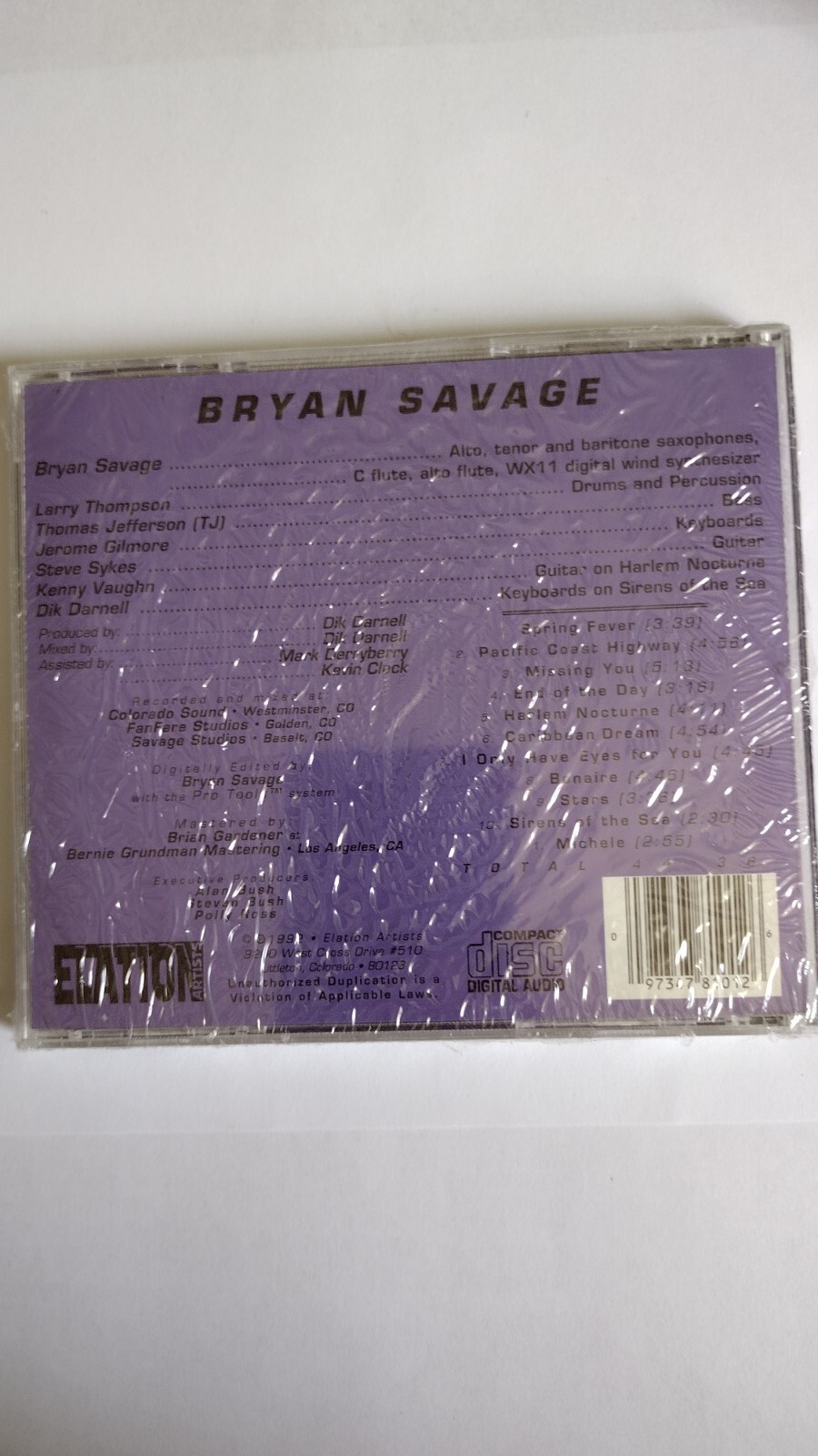 Bryan Savage by Bryan Savage (CD, Aug-2004, Elation Artists) for sale ...