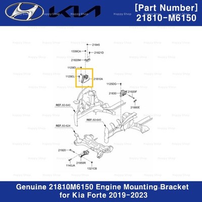 Genuine 21810M6150 Engine Mounting Bracket for Kia Forte 2019-2023 | eBay