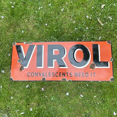 Large Enamel Sign VIROL Convalescents Need It Chemist Medicine ...