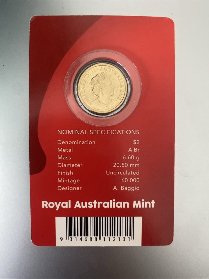 2022 $2 Coin, Remembrance Day, ANZAC Red Poppy, UNC, C Mint Mark | eBay ...