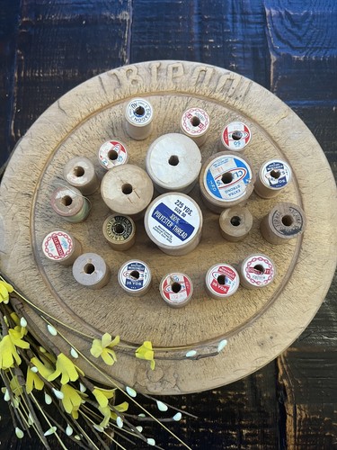 Antique Vintage Wood Thread Spools for Crafting or Decor Lot of 20 | eBay