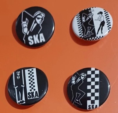 SKINHEAD Ska Mod Scooterist Badge Set of 4 | eBay UK