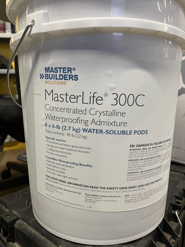 5 GAL MasterLife 300C Concentrated Crystalline Concrete Waterproofing ...