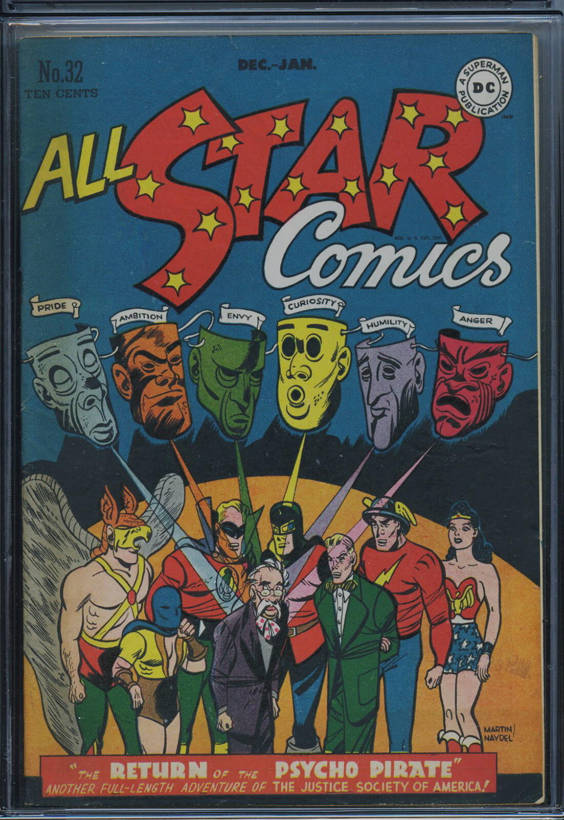 ALL STAR COMICS #32 - CGC-7.5, OW-W - JSA vs Psycho Pirate - Golden Age ...