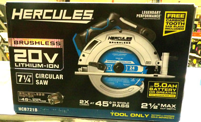 HERCULES 20V Brushless 7-1/4" Circular Saw - Tool Only ~NEW/SEALED ...