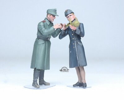 German Female Volkssturm & Soldier 1944-1945 WW2 1:35 Pro Built Model ...
